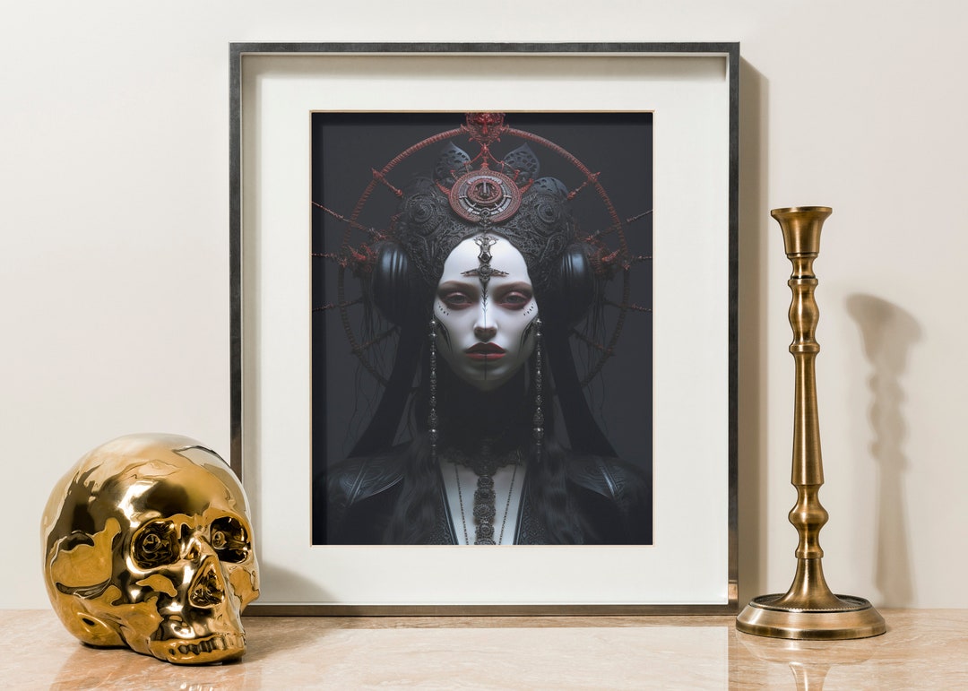 GOTH VIRGIN MARY - Bohemian Virgin Mary - Home Decor Wall Art ...