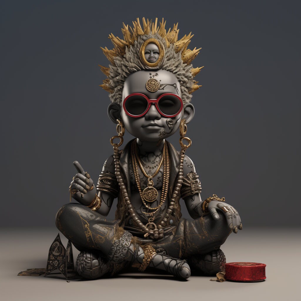 BABY PUNK BUDDHA - Bohemian Buddha - Home Decor Wall Art - Downloadable ...