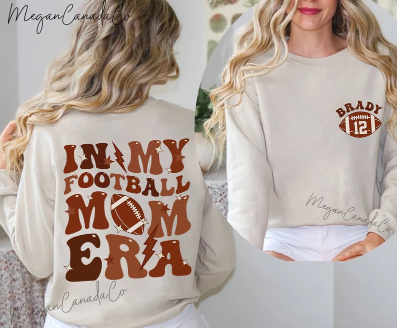In My Football Mom Era Custom Shirt Game Day Sport Mama Etsy