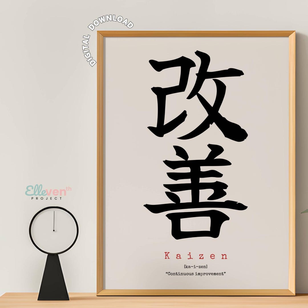 Japanese Kaizen Wall Art Prints Hanging Poster, Digital Download ...
