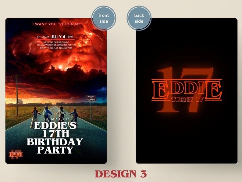 Stranger Things Printable Birthday Party Invitation Editable , Instant ...