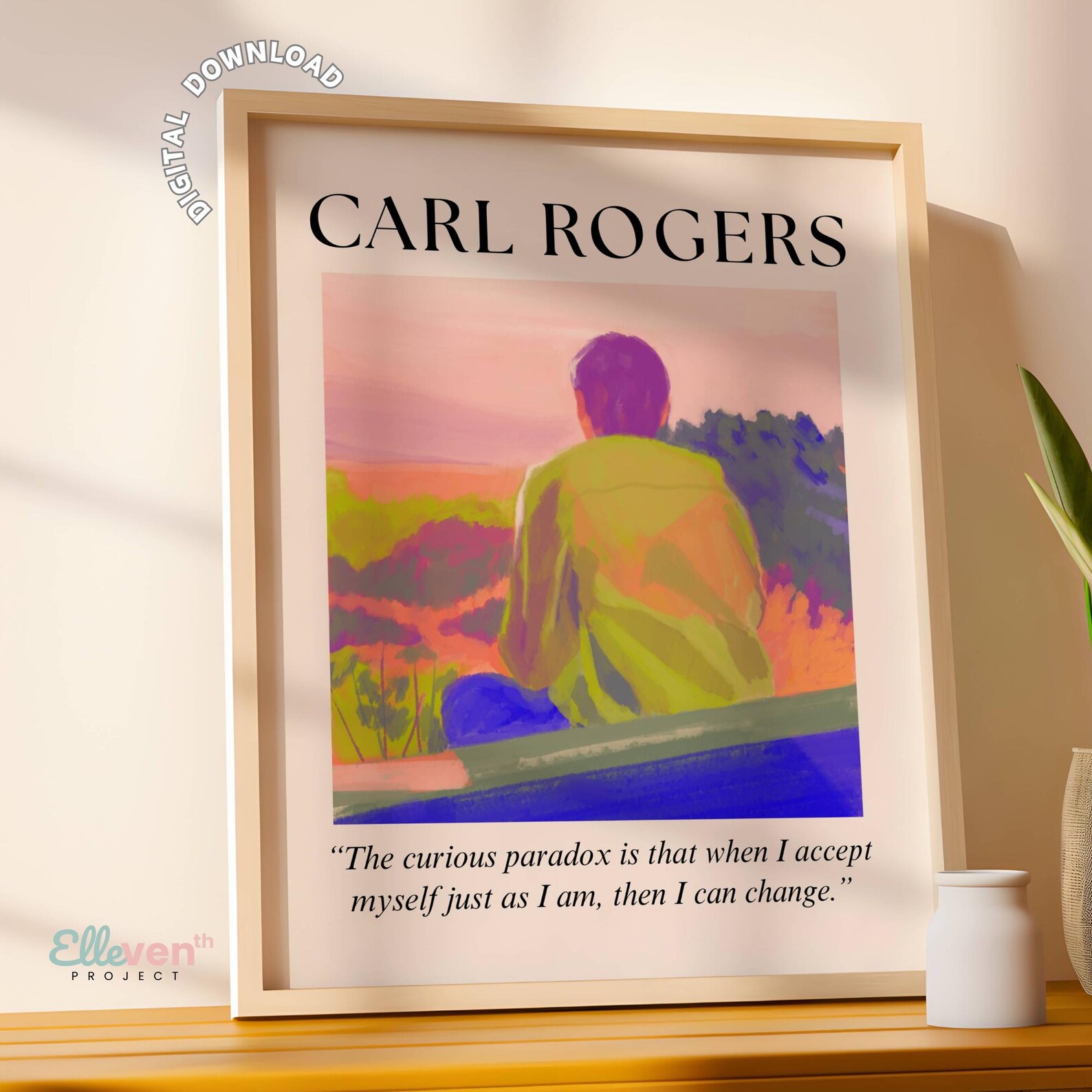 Carl Rogers Quote Printable Poster, Digital Psychology Tool, School ...