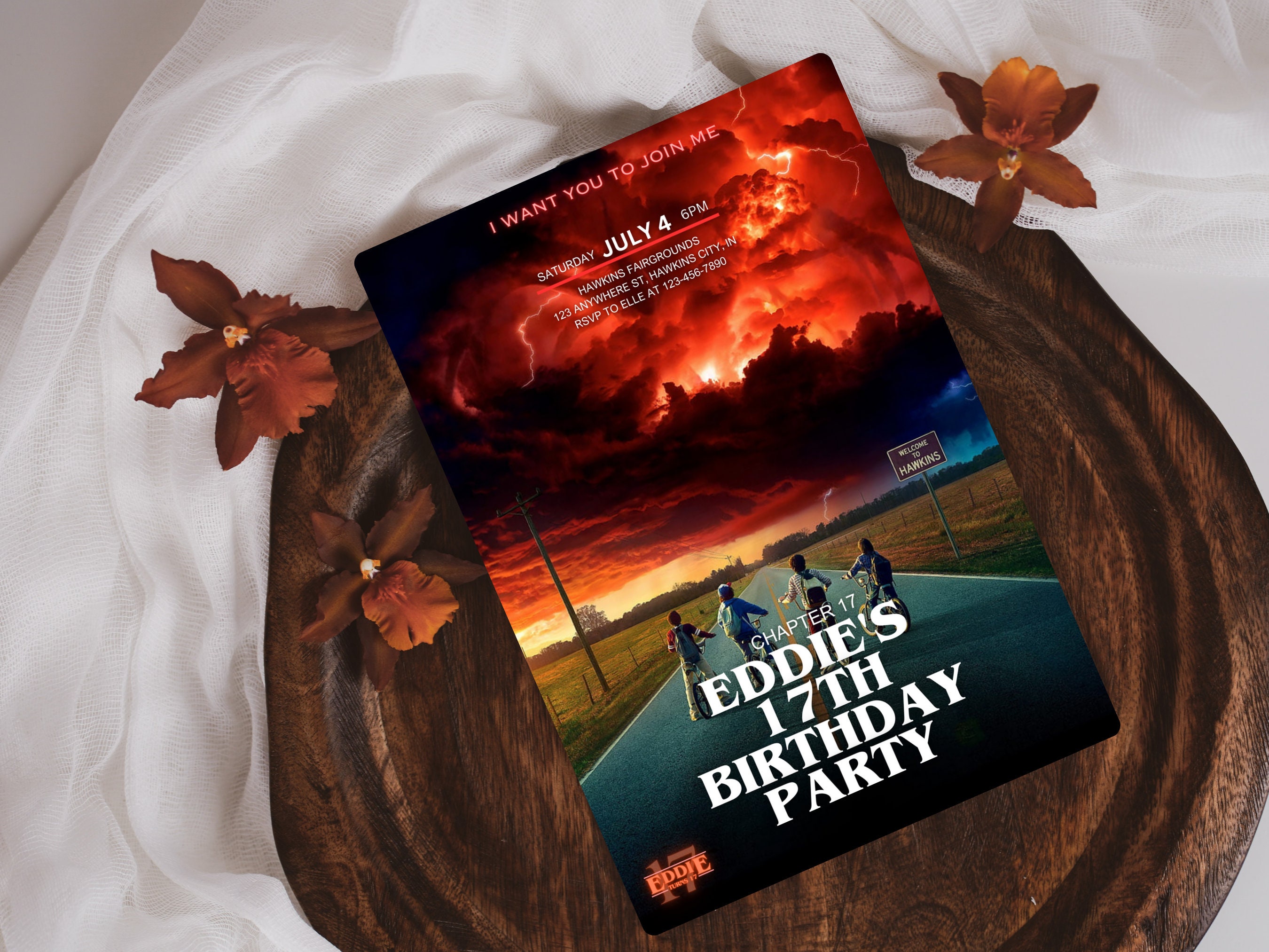 Stranger Things Printable Birthday Party Invitation Editable , Instant ...