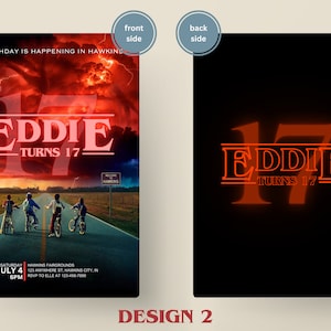 Stranger Things Printable Birthday Party Invitation Editable , Instant ...