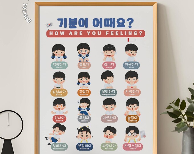 Fruits in Korean Poster, Printable Bilingual Educational Posters ...