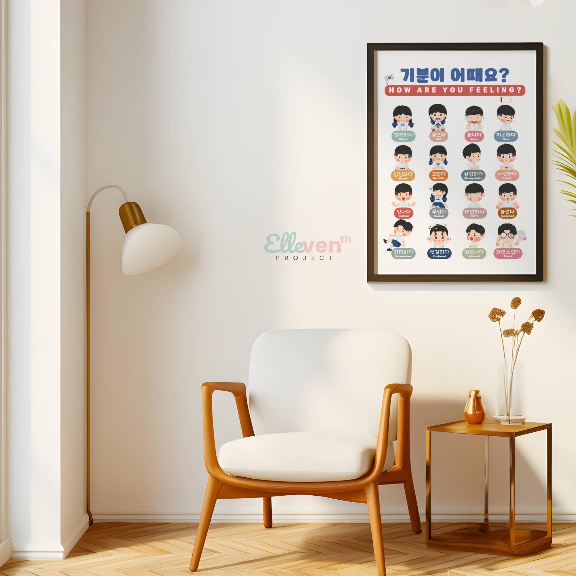 Feelings & Emotions Korean Poster Printable Educational Classroom ...