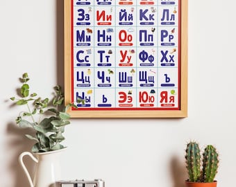 Russian Alphabet Picture to Letter Matching Printable Activity - Etsy