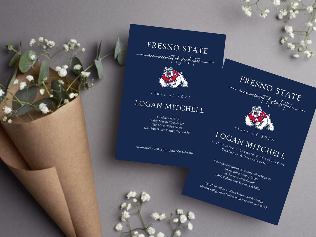 Fresno State Graduation, Graduation Party Invitation, Graduation ...