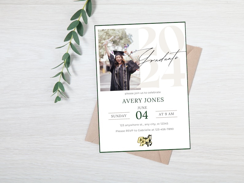 Cal Poly SLO Graduation, Graduation Invitation, Graduation Party Invite ...