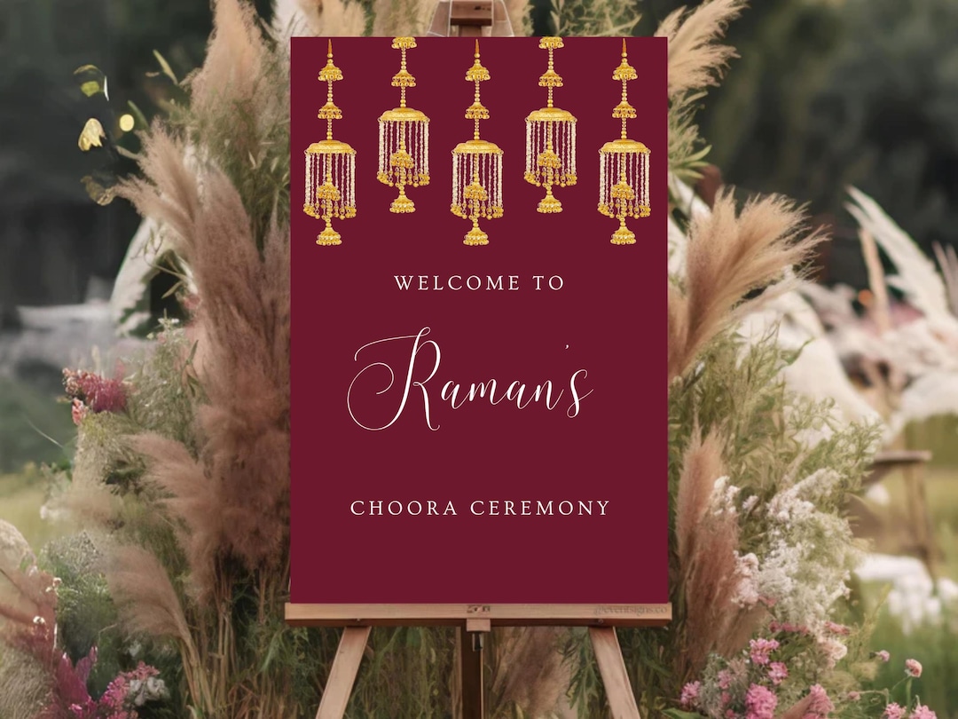Choora Decor Signs, Chooda Sign, Punjabi Choora Sign, Punjabi Wedding ...