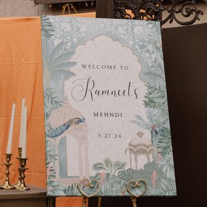 Mehndi Decor Signs, Mehndi Signs, Mendhi Enchanted Garden Sign, Punjabi ...