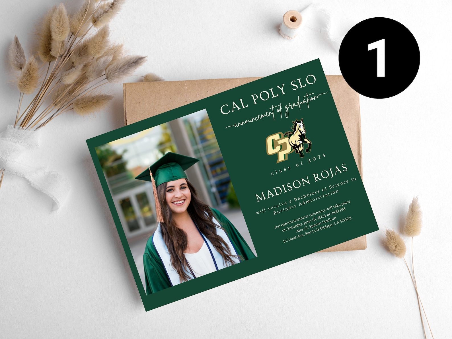 Cal Poly SLO Graduation, Graduation Invitation, Graduation Party Invite ...
