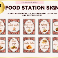 Wood Food Station Signs - Etsy