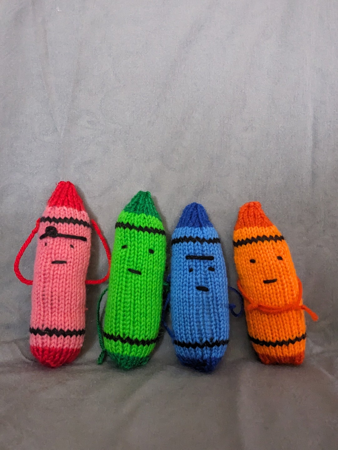 Knitted Crayon Toys // the Day the Crayons Quit // Crayon Toy - Etsy