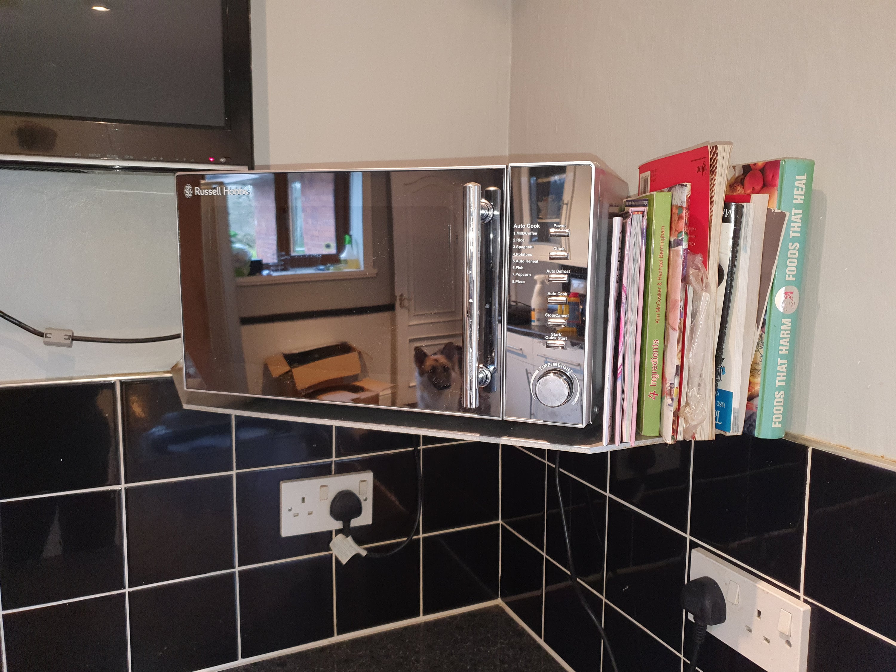Microwave Wall Mounted Corner Shelf - Etsy
