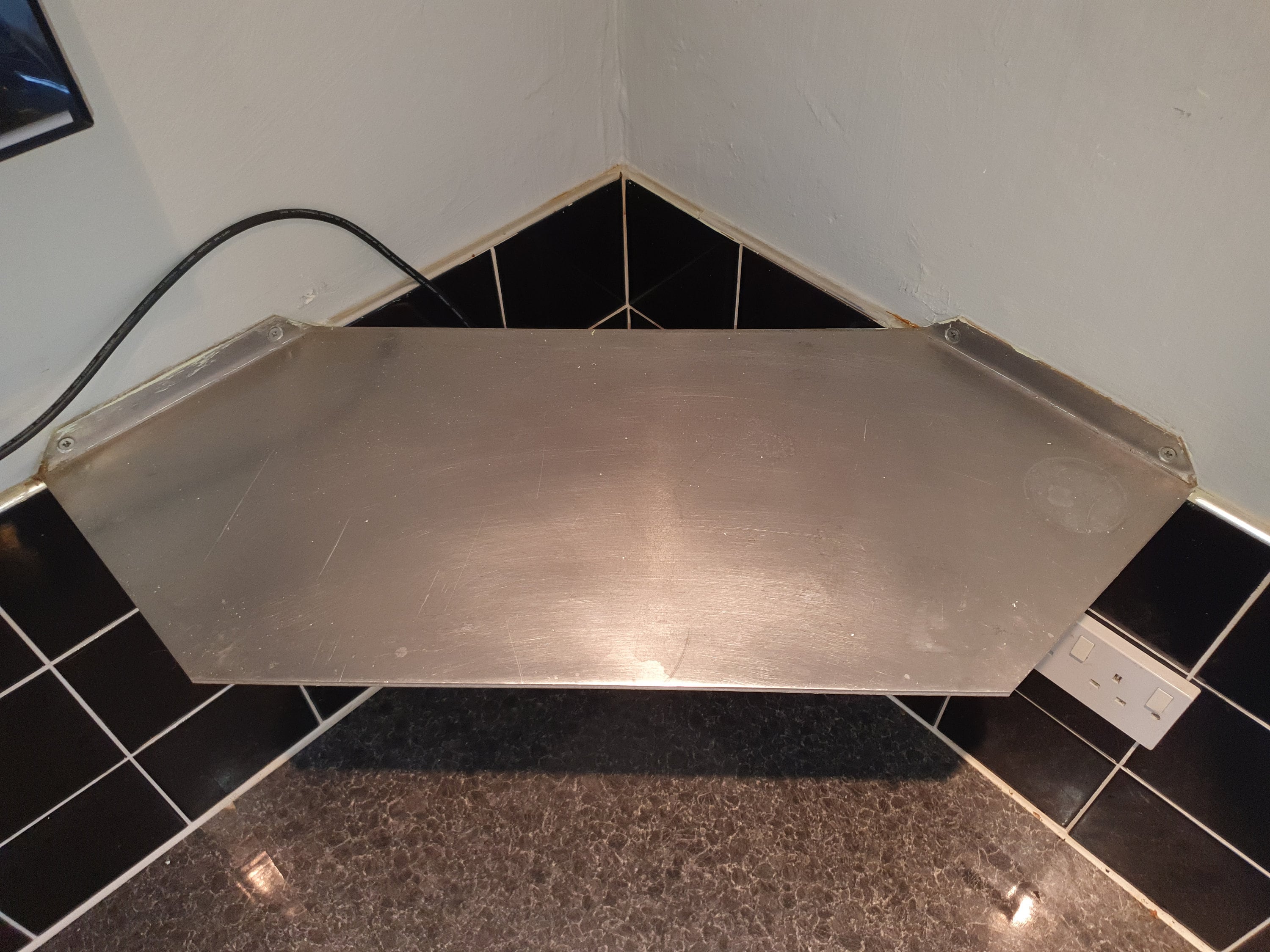 Microwave Wall Mounted Corner Shelf - Etsy