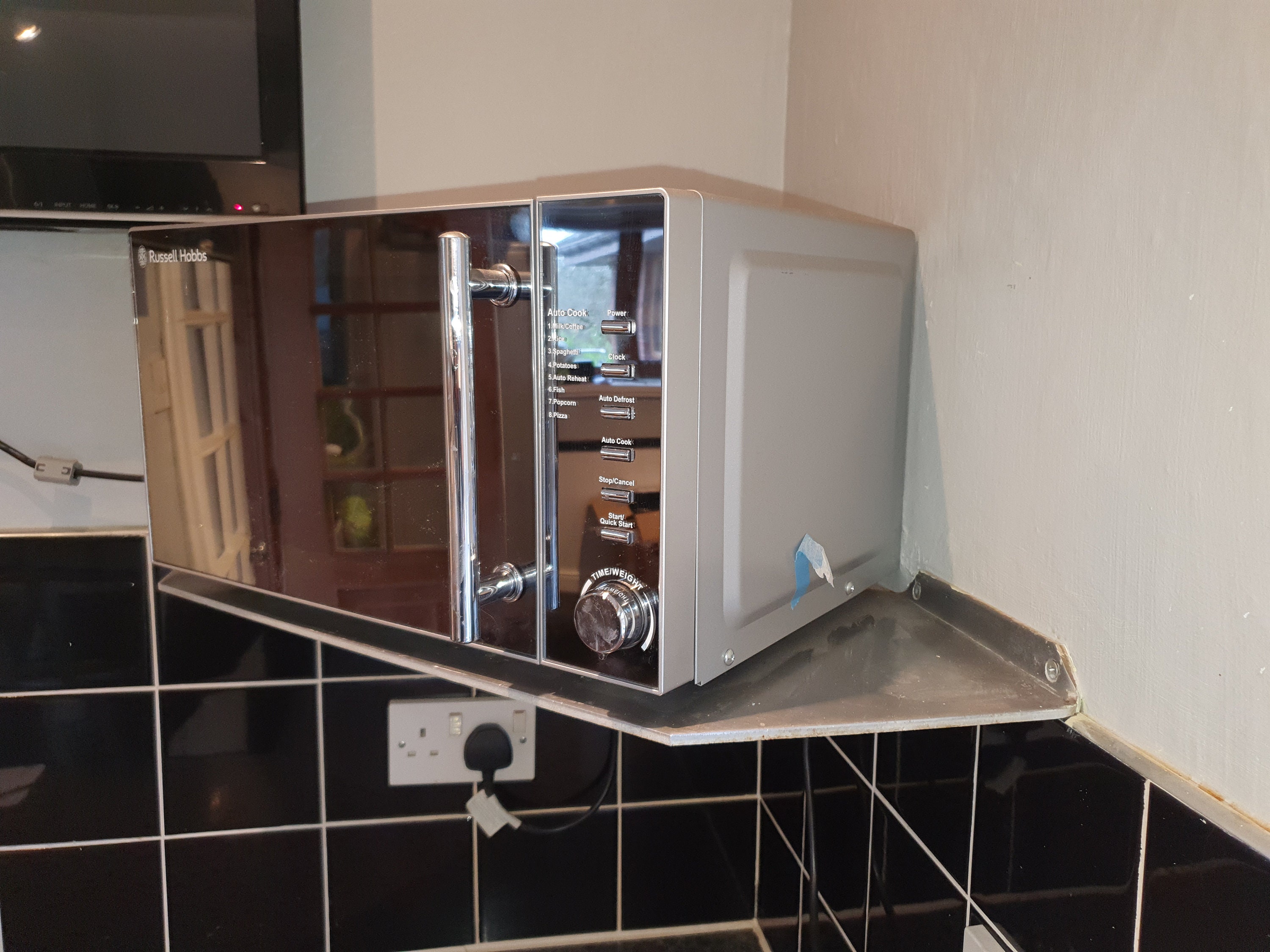Microwave Wall Mounted Corner Shelf - Etsy