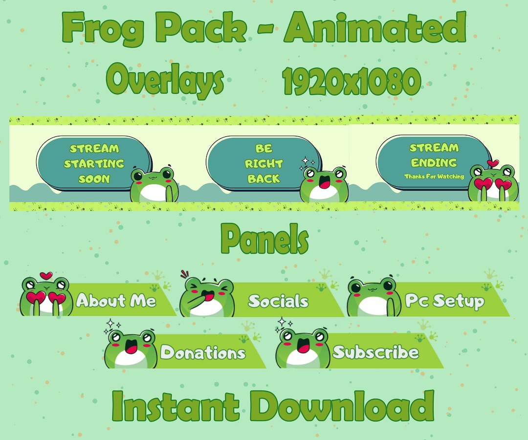 Frog Pack Animated | Frog Animated Pack | 3x Animated Screens | 5x ...