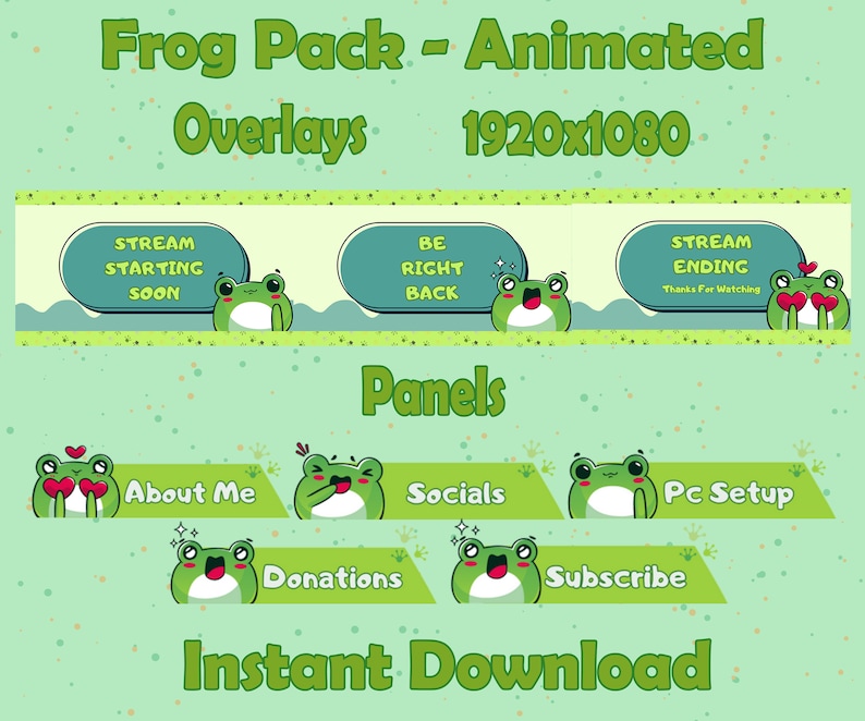 Frog Pack Animated | Frog Animated Pack | 3x Animated Screens | 5x ...