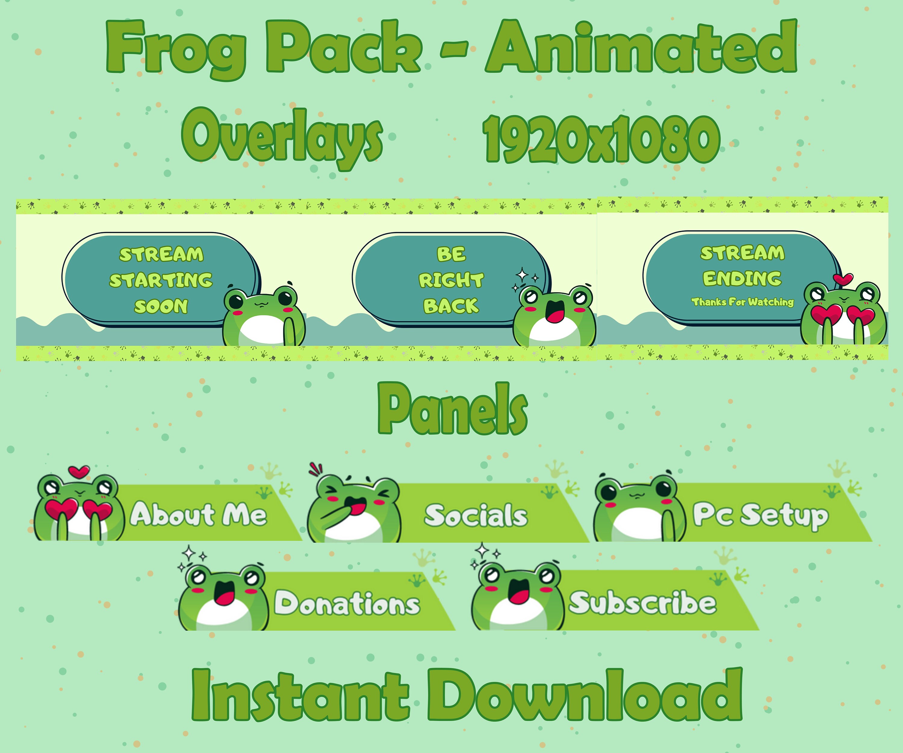 Frog Pack Animated | Frog Animated Pack | 3x Animated Screens | 5x ...