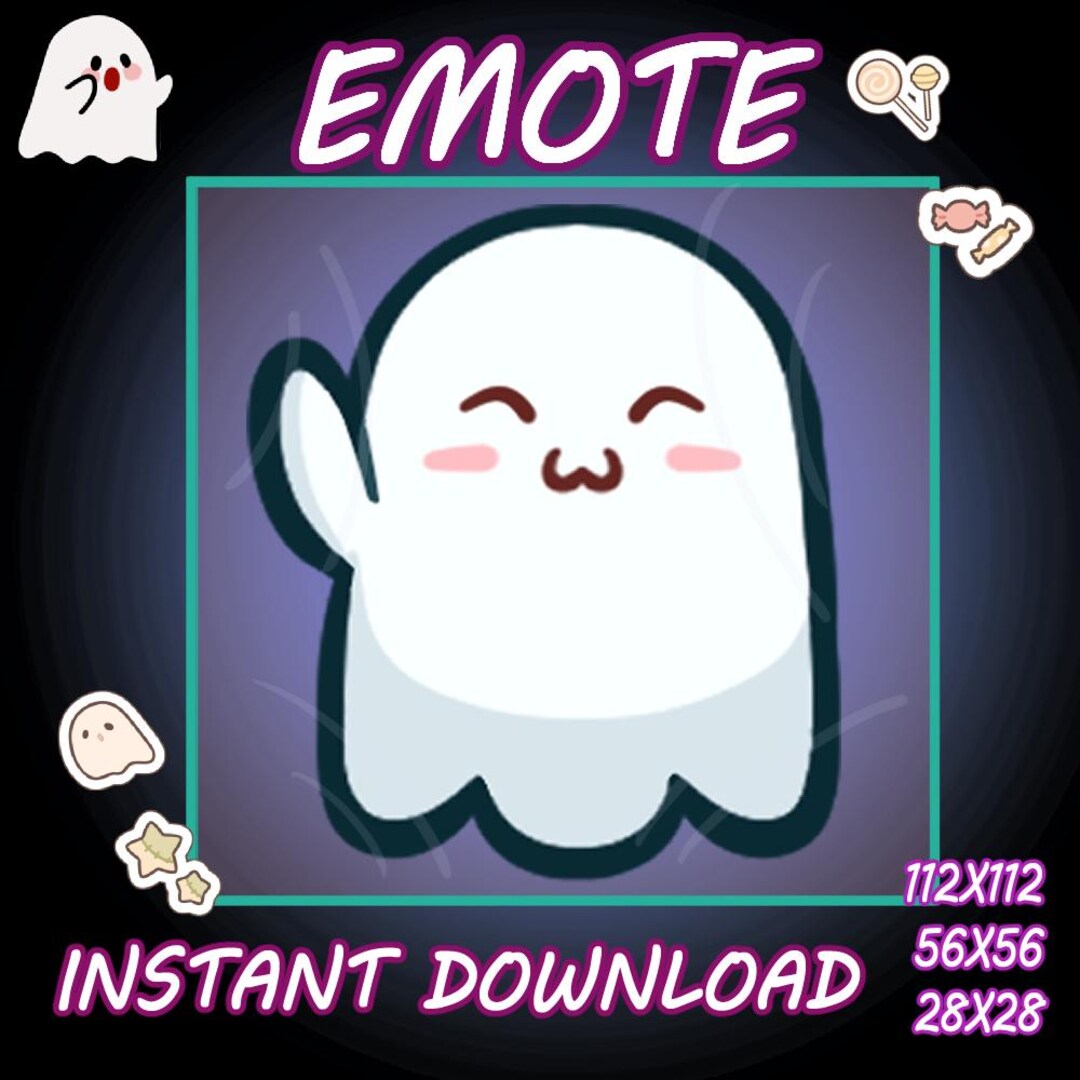 1 Emote Fantasmita Cute / Twitch Emote Cute / Fantasma / Ghost - Etsy