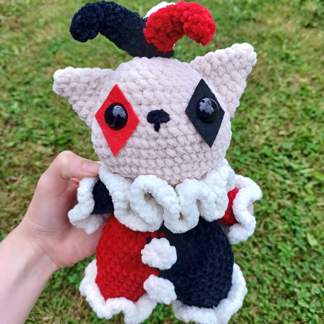 Crochet Jester Cat Plushie Harley Quinn Inspired - Etsy UK
