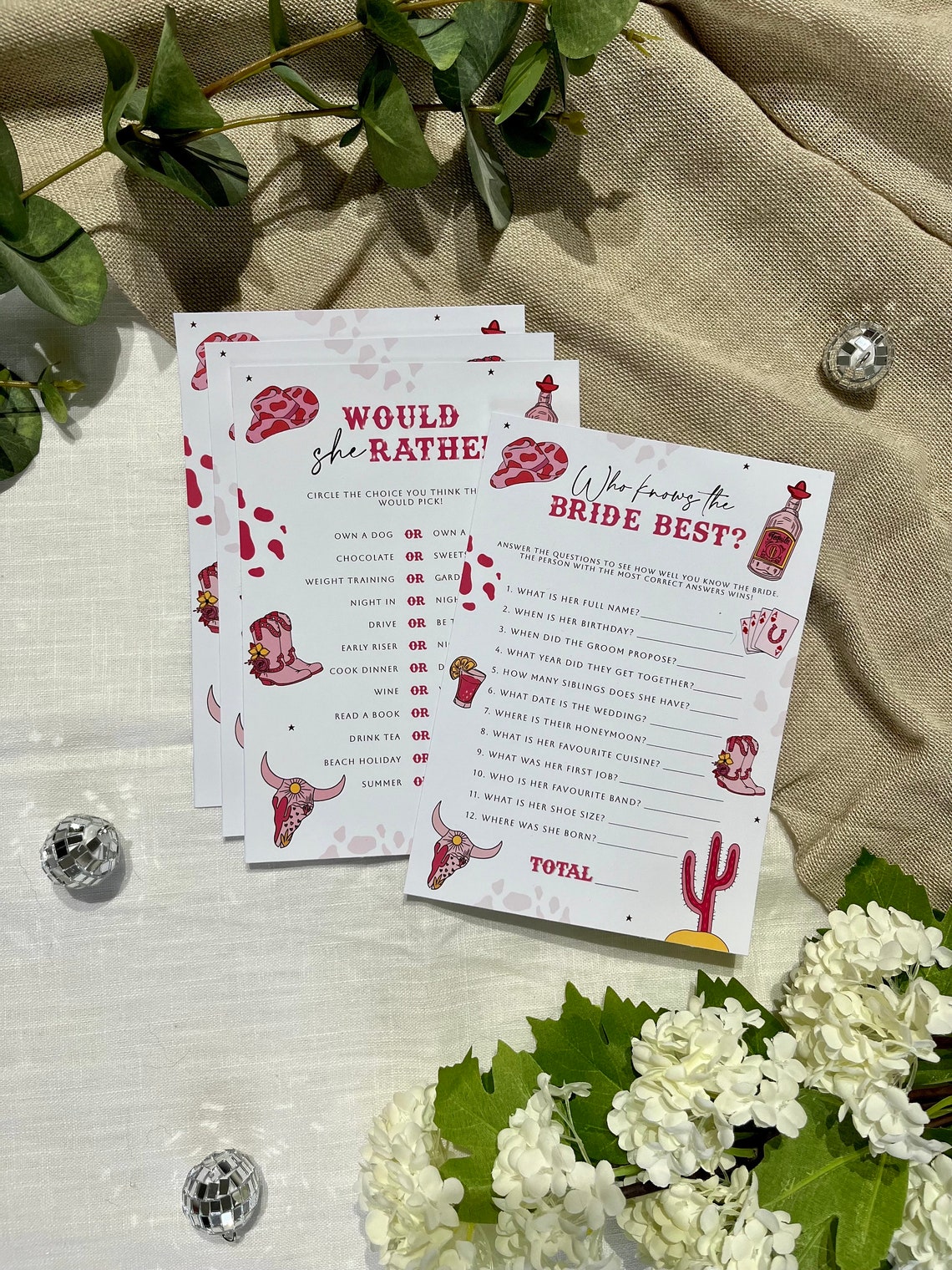 Hen Party Games Who Knows the Bride Best Last Rodeo Hen - Etsy