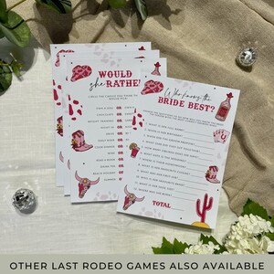 Hen Party Games, Would She Rather, Last Rodeo Hen Party, Bachelorette ...