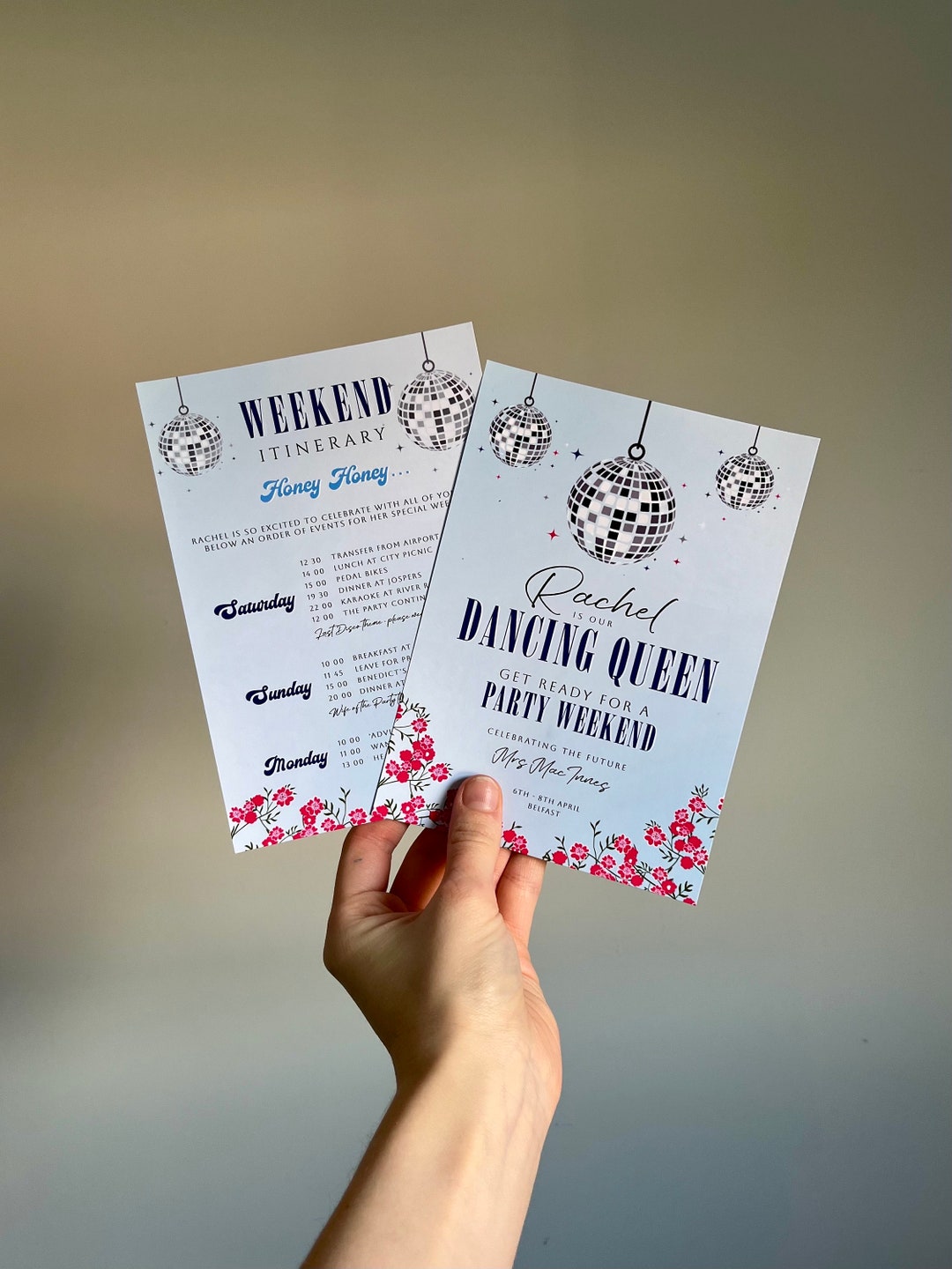 Hen Party Itinerary, Hen Do Itineraries, Hen Party Invite, Mamma Mia ...