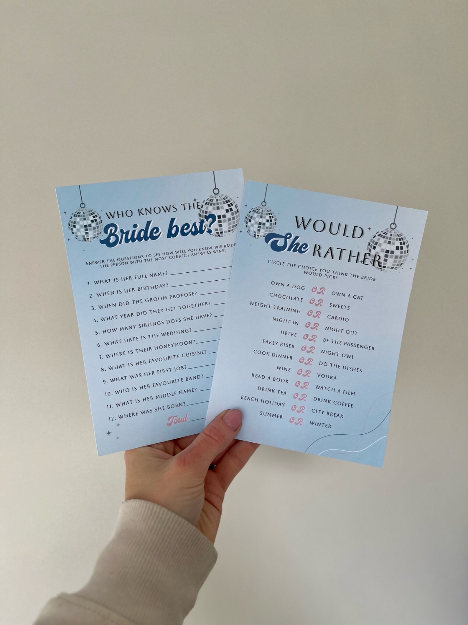 Hen Party Games Would She Rather Last Disco Hen Party - Etsy