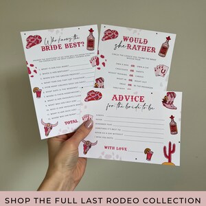 Hen Party Games, Who Knows the Bride Best, Last Rodeo Hen Party ...