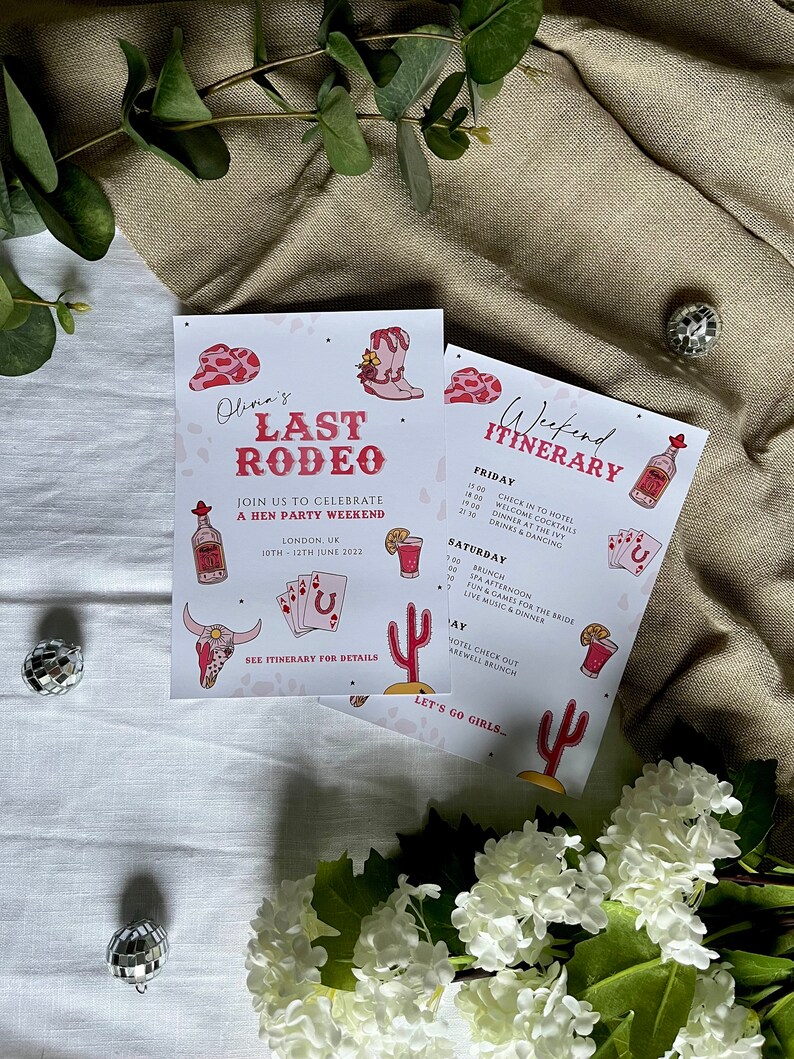 Hen Party Itinerary, Hen Do Itineraries, Hen Party Invite, the Last ...