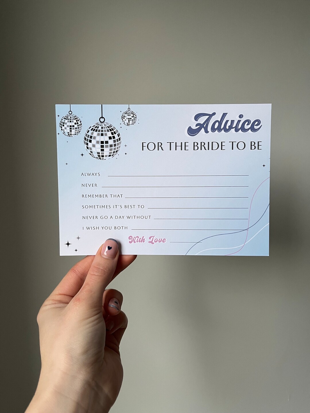 Hen Party Games, Advice to the Bride Cards, Last Disco Hen Party ...
