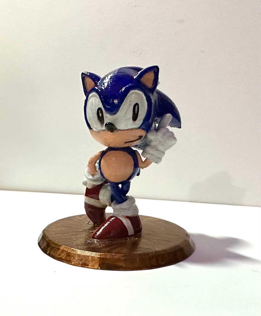 Hand Painted Sonic the Hedgehog Statue 3.5in - Etsy