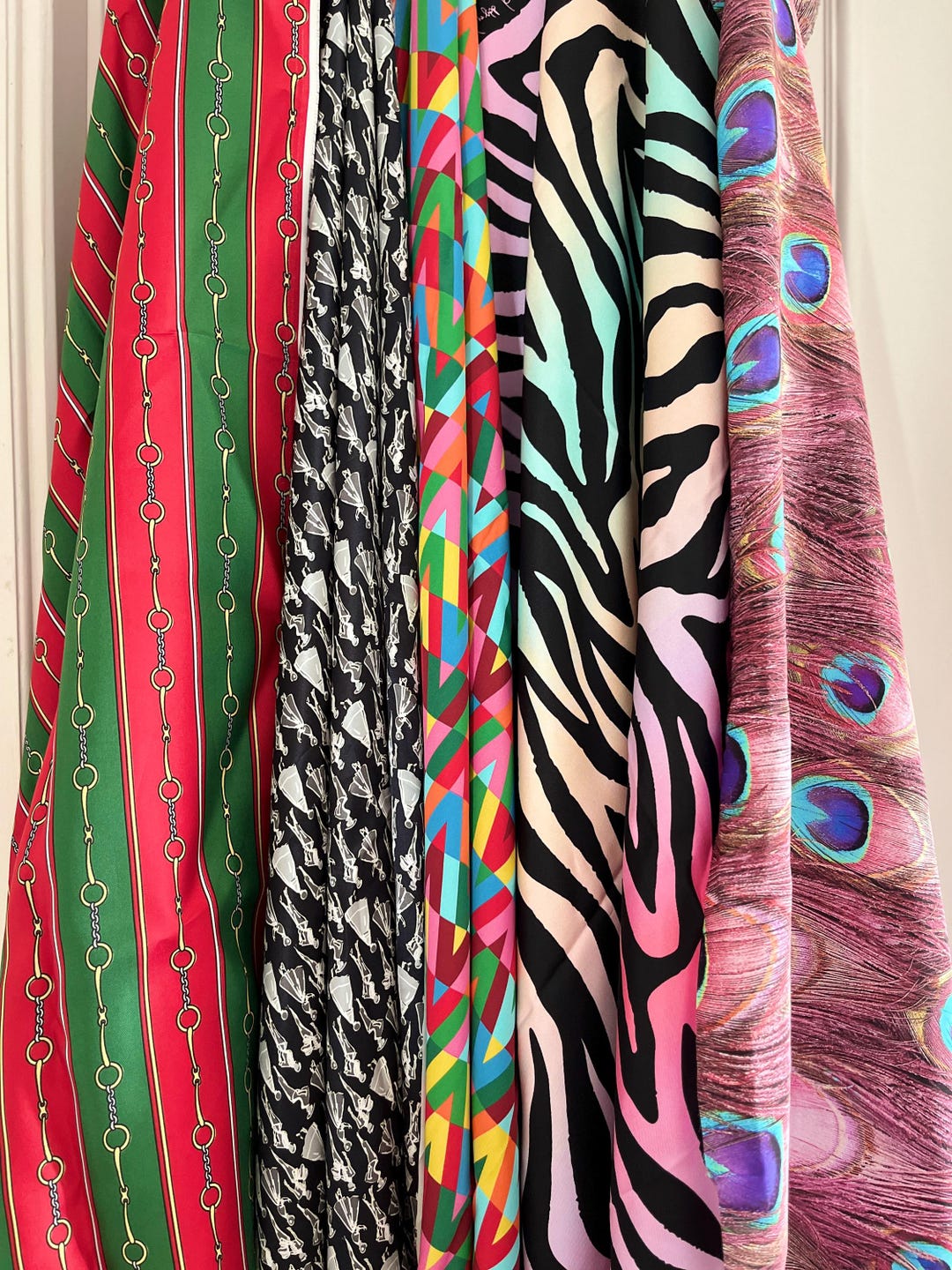 REMNANTS OF SILK Fabric Each Piece is About 1 Meter Italian Fabric ...