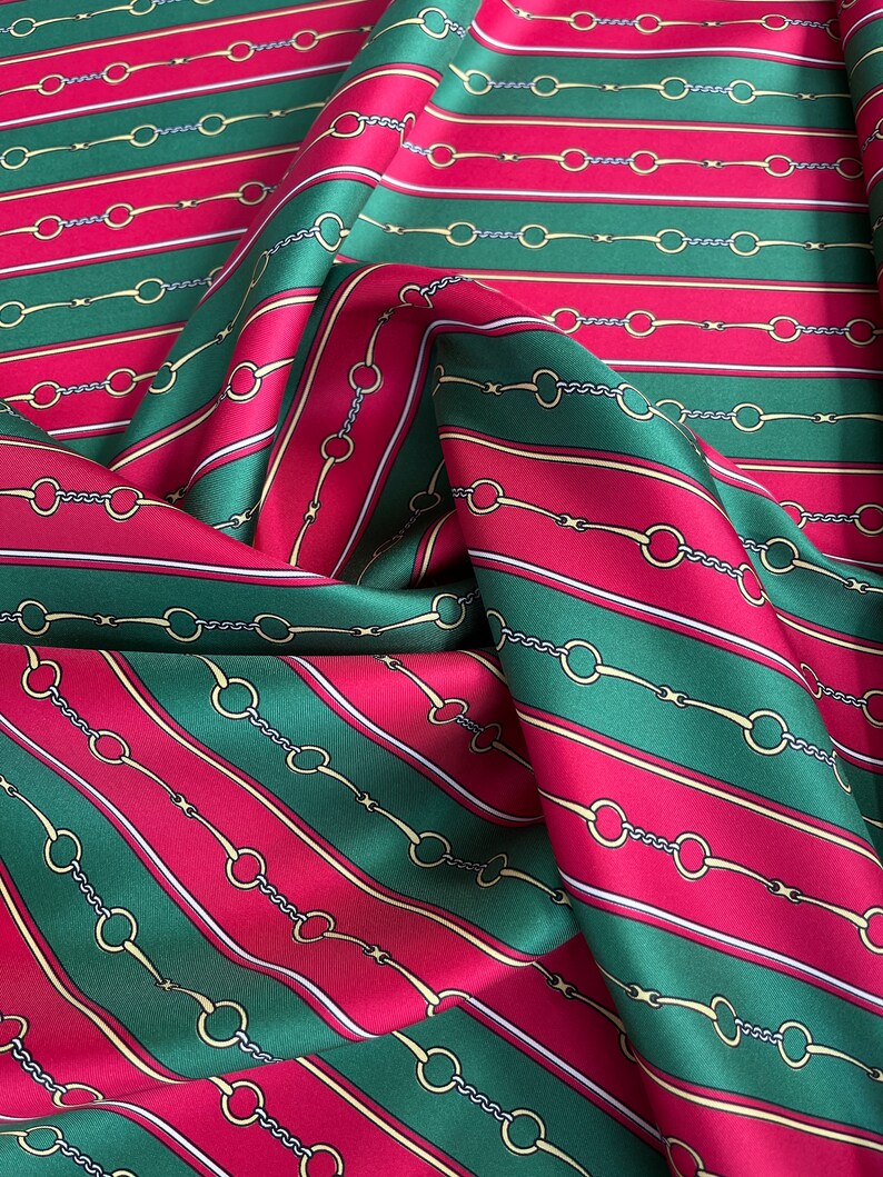 Original Stock Silk 100% Italian Fabric Designer Print - Etsy