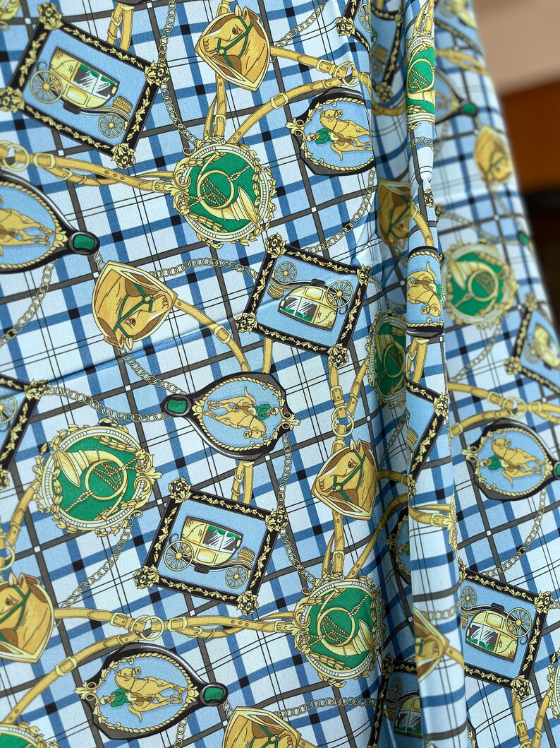 Original Stock Silk 100% Italian Fabric Designer Print - Etsy