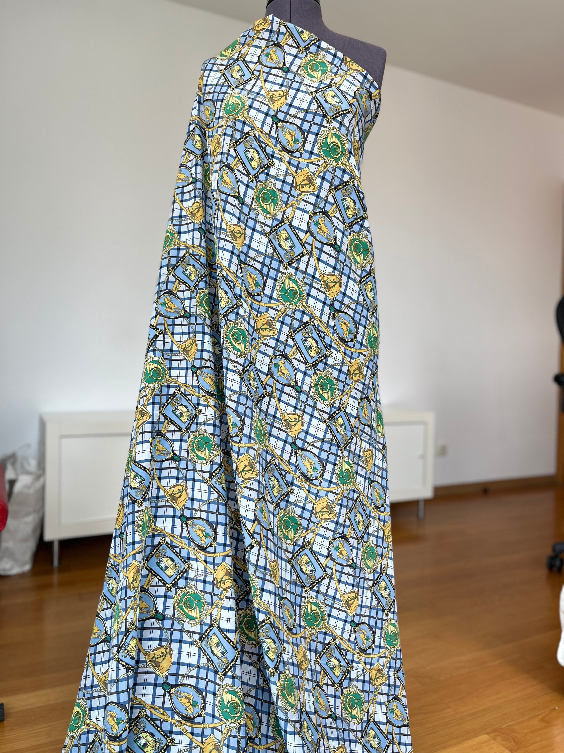 Original Stock Silk 100% Italian Fabric Designer Print - Etsy