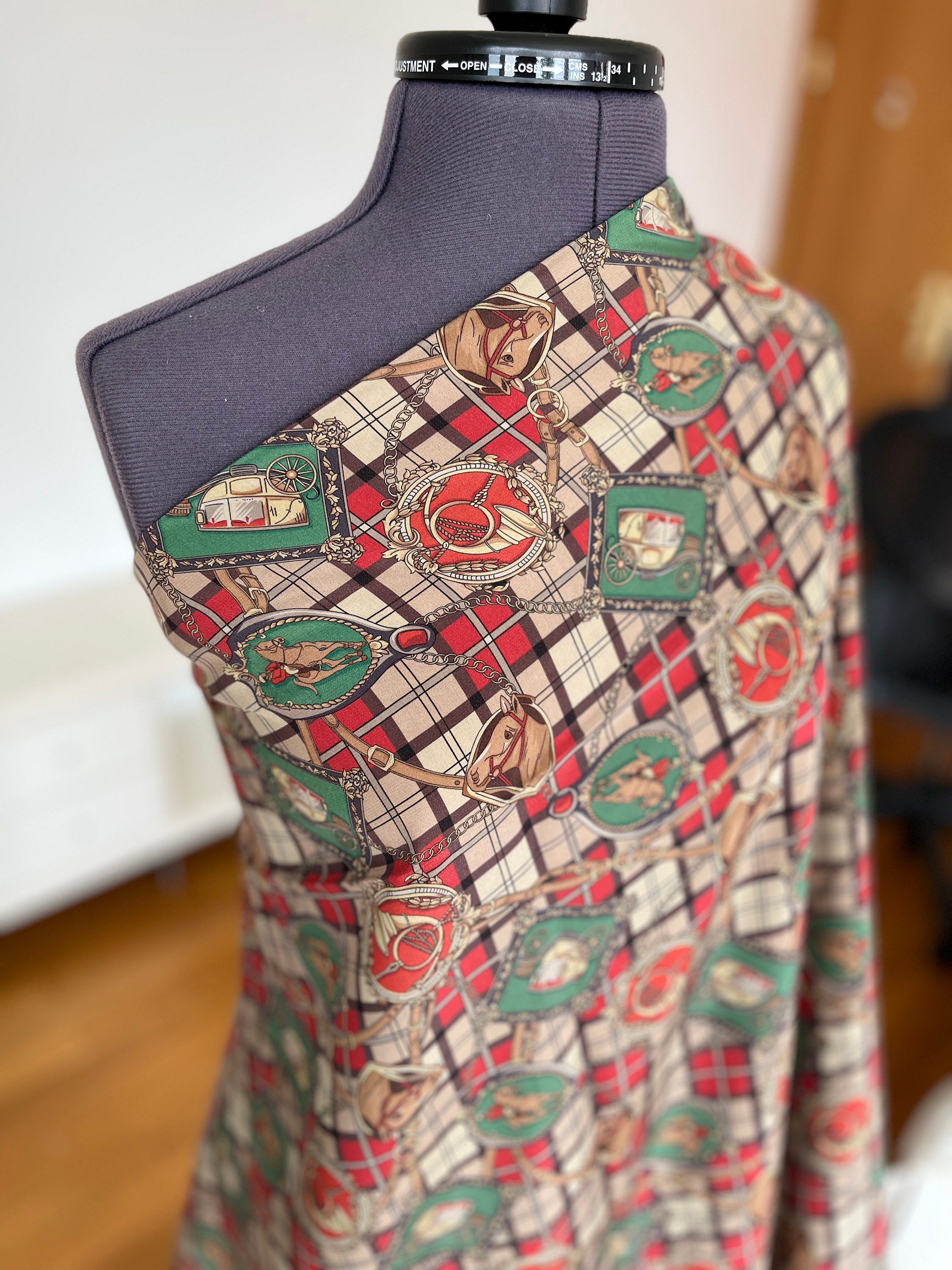 Original Stock Silk 100% Italian Fabric Designer Print - Etsy