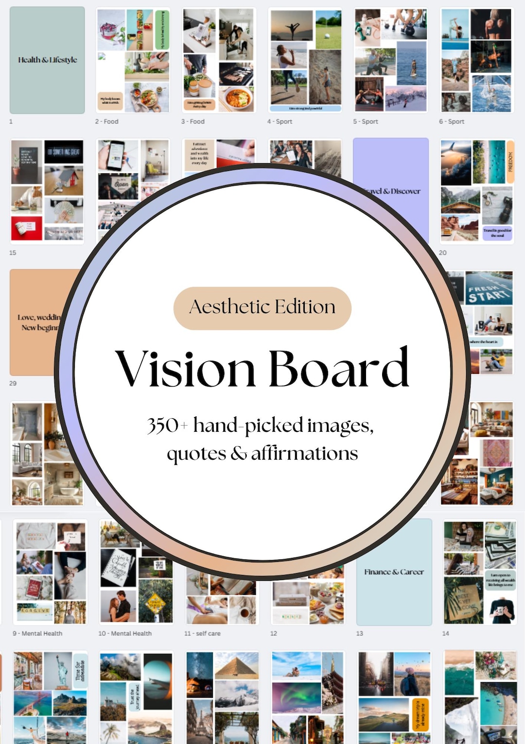 Digital Vision Board Image Set for Young Couples | 350 Ready-to-print ...
