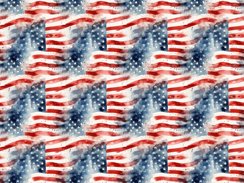 American Digital Paper USA Seamless Pattern, Printable Scrapbook Paper ...