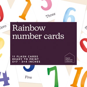 Number Flashcards for Montessori Counting 1-10 Flashcards for Preschool ...