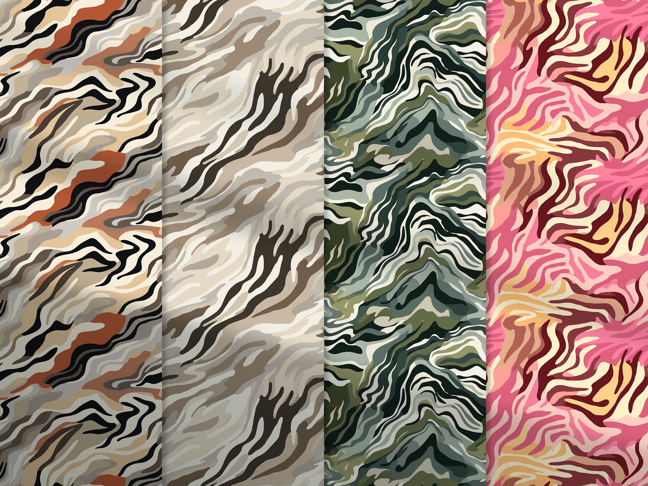 Animal Digital Paper Zebra Seamless Pattern, Printable Scrapbook Paper ...