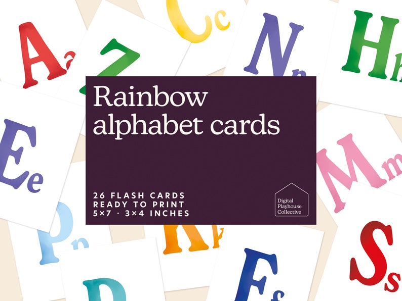 Alphabet Flashcards for Montessori ABC Flashcards for Preschool ...
