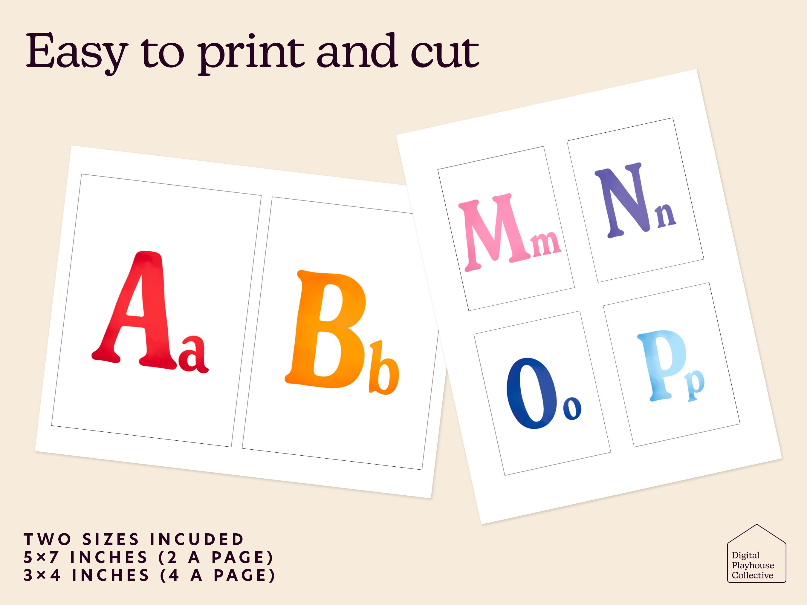 Alphabet Flashcards for Montessori ABC Flashcards for - Etsy