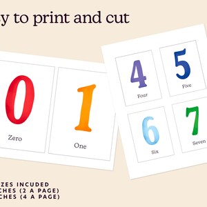 Number Flashcards for Montessori Counting 1-10 Flashcards for Preschool ...