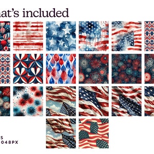 American Digital Paper USA Seamless Pattern, Printable Scrapbook Paper ...
