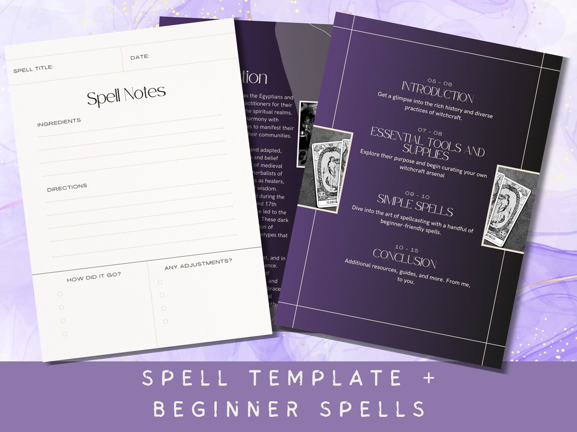 Beginner Witchcraft Guide Baby Witch Book of Shadows Grimoire Pages ...