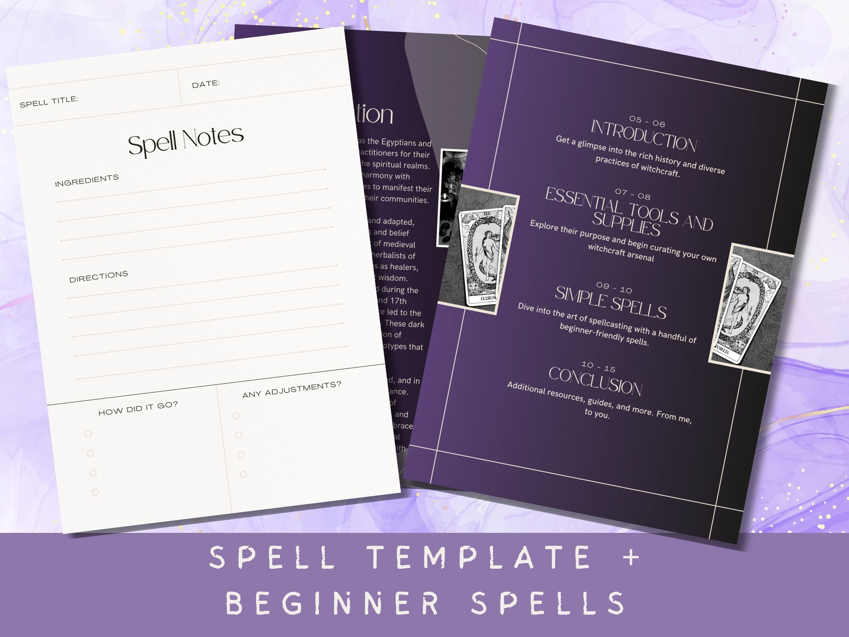 Beginner Witchcraft Guide Baby Witch Book of Shadows Grimoire Pages ...