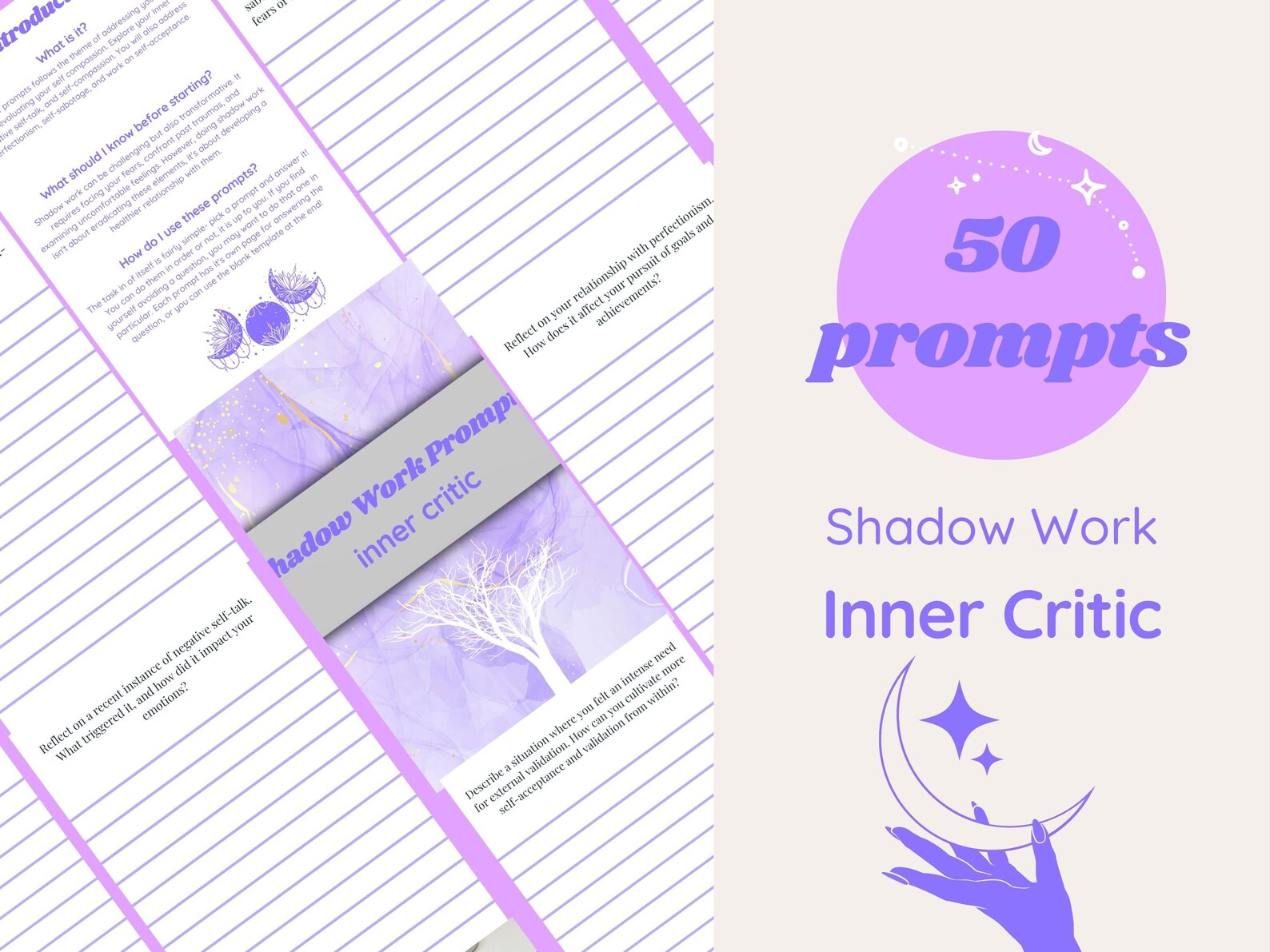 50 Shadow Work Journaling Prompts for Inner Critic & Self Compassion ...